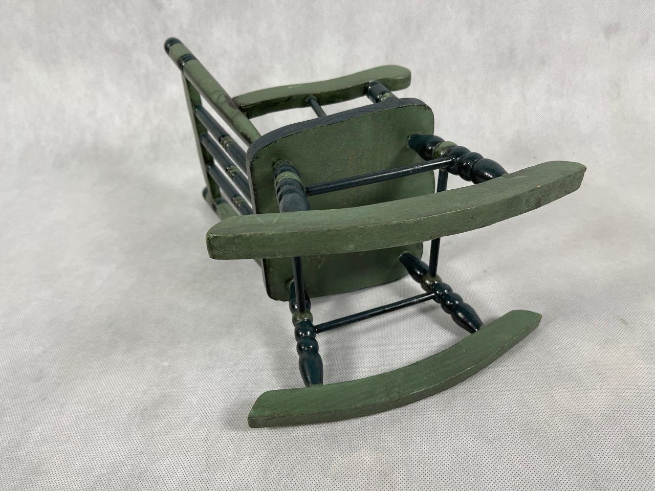 Austrian Painted Folk Art Rocking Chair, 1960s for sale at Pamono