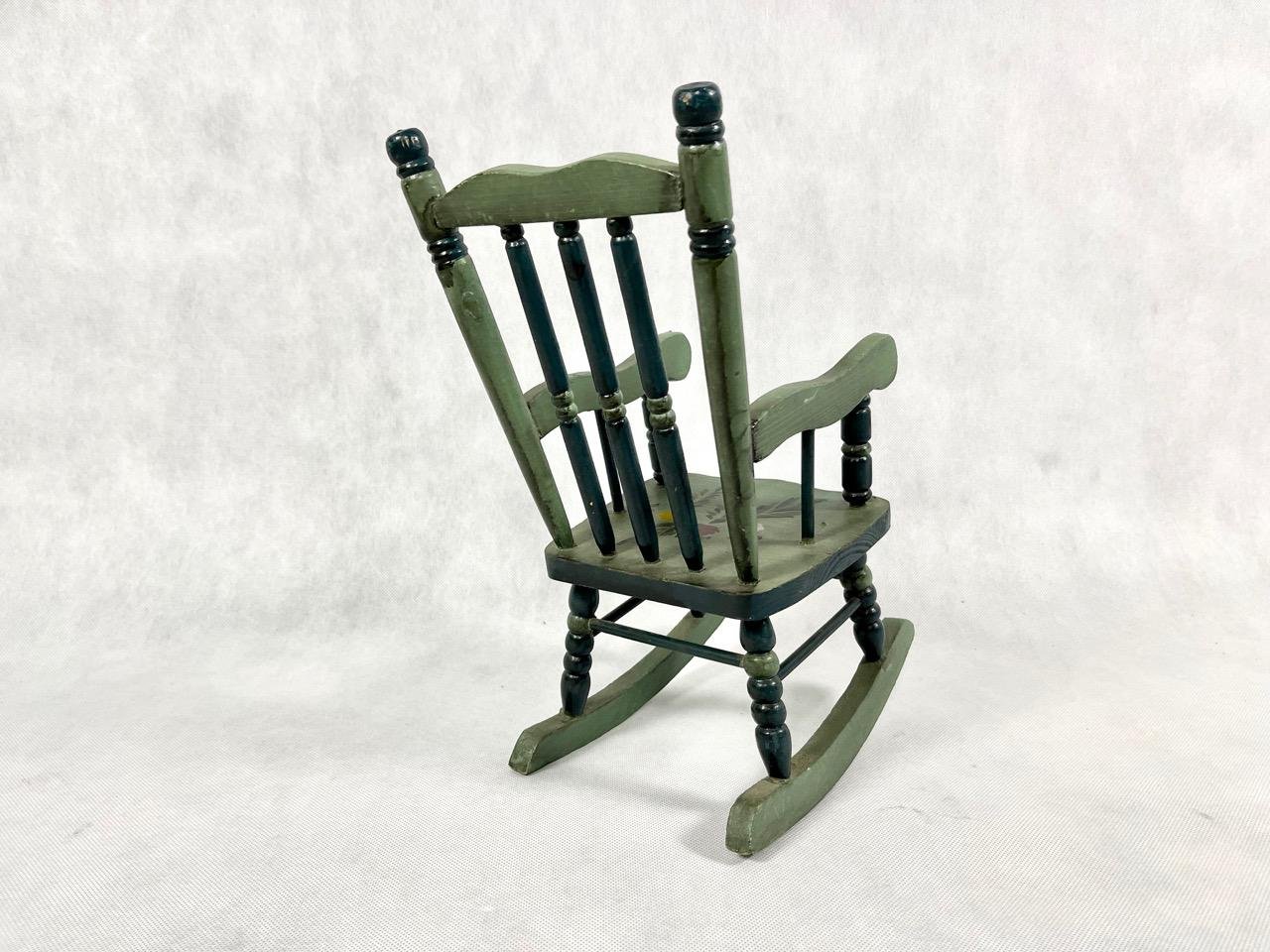 Austrian Painted Folk Art Rocking Chair, 1960s for sale at Pamono