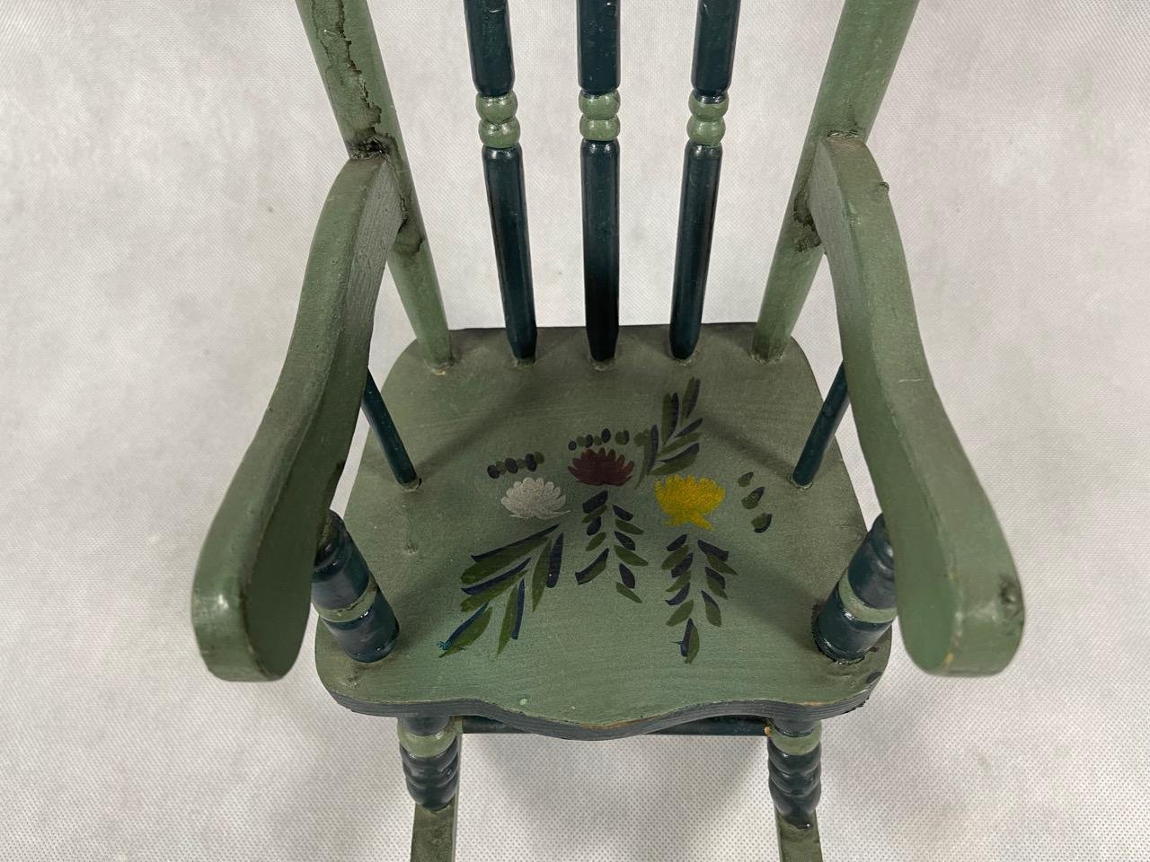 Austrian Painted Folk Art Rocking Chair, 1960s for sale at Pamono