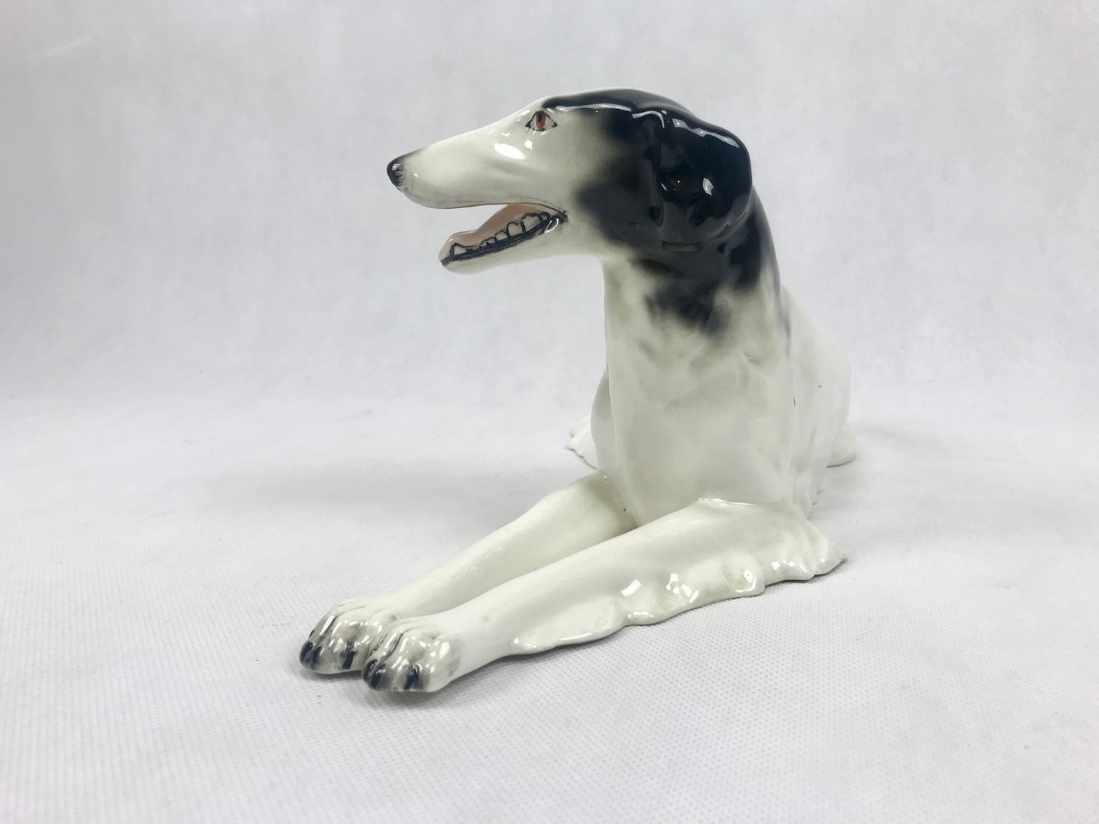 Art Deco Borzoi Greyhound Statue in Porcelain from Royal Dux Bohemia ...