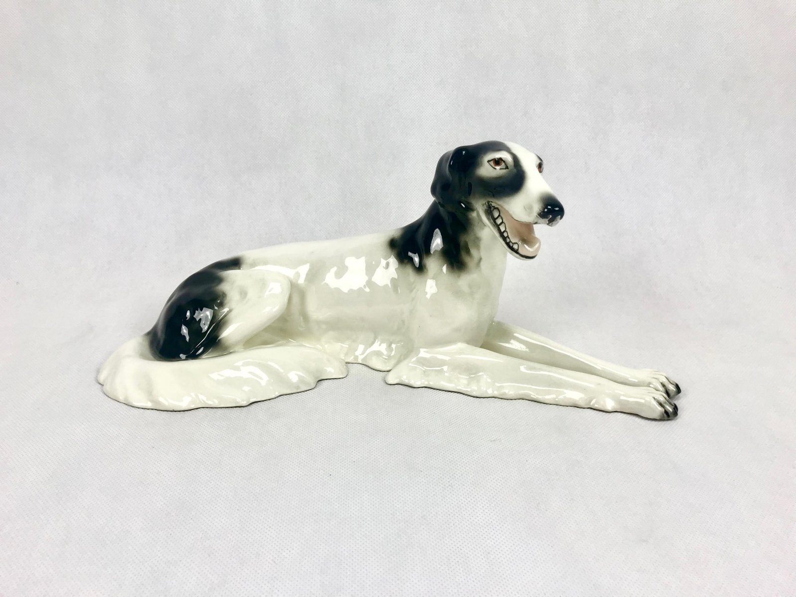Art Deco Borzoi Greyhound Statue in Porcelain from Royal Dux Bohemia ...