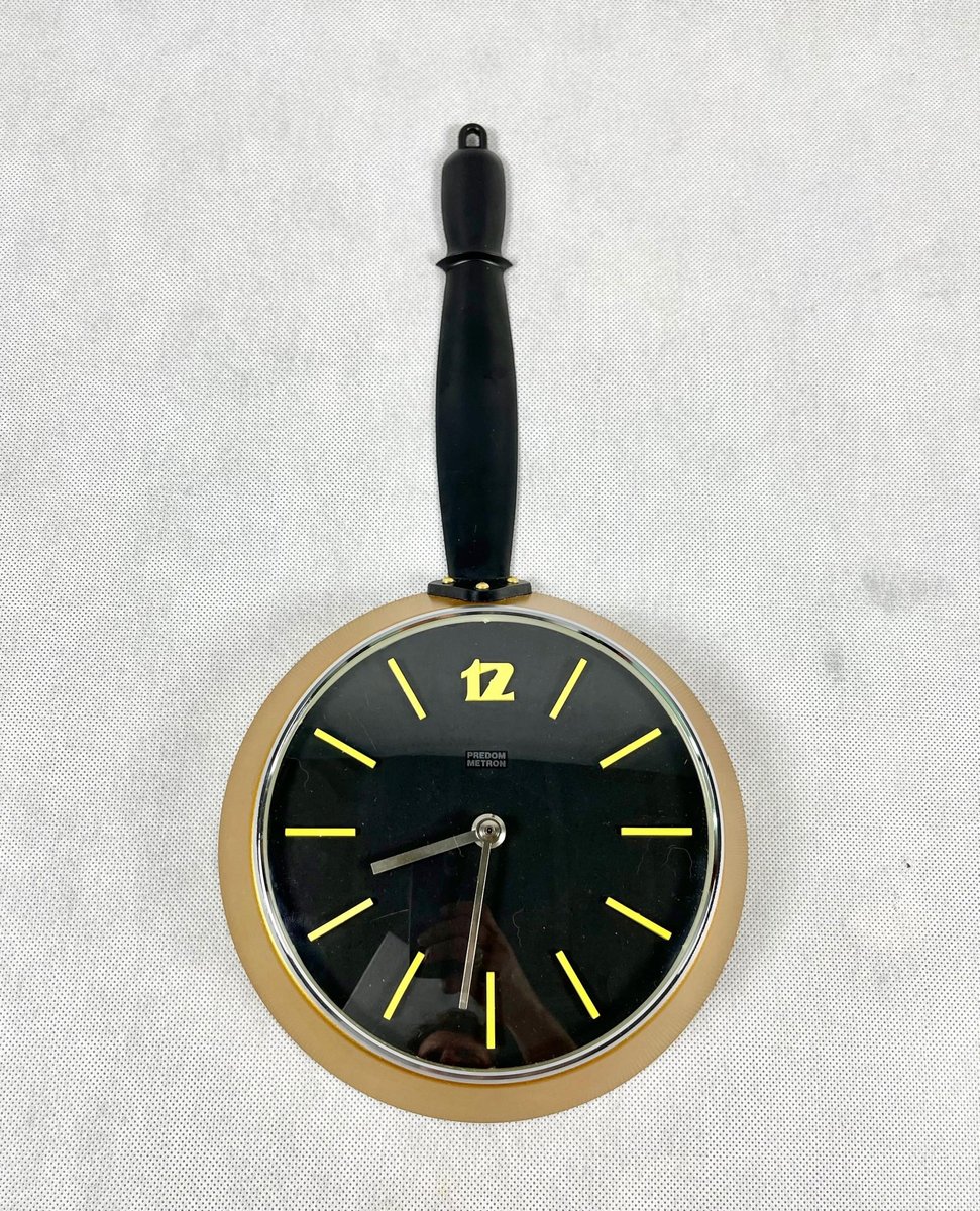 Vintage Polish Frying Pen Wall Clock from Predom Metron, 1975 for sale ...