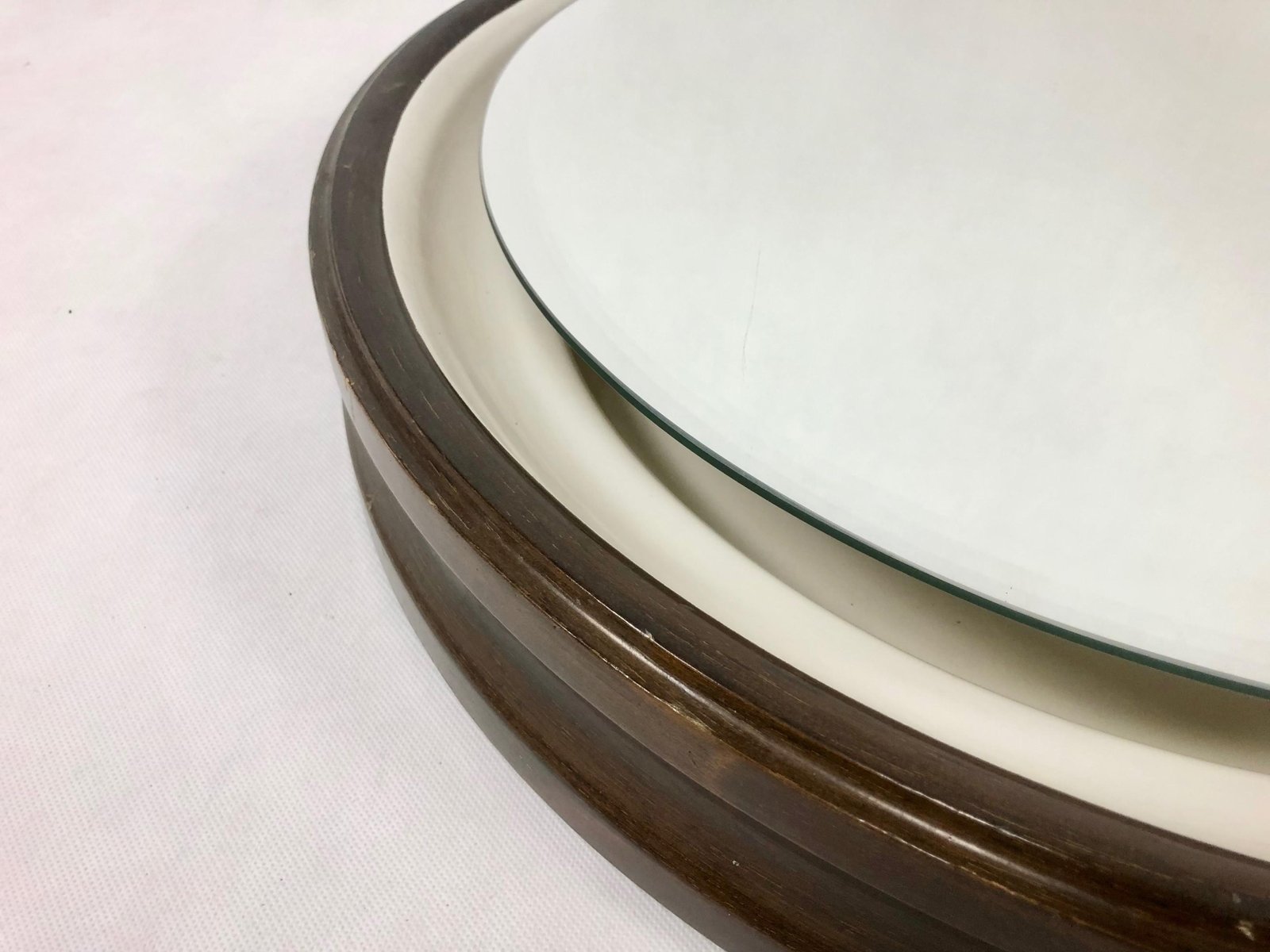 Illuminated Round Wall Mirror in Ceramic from Müller, 1970s for sale at ...
