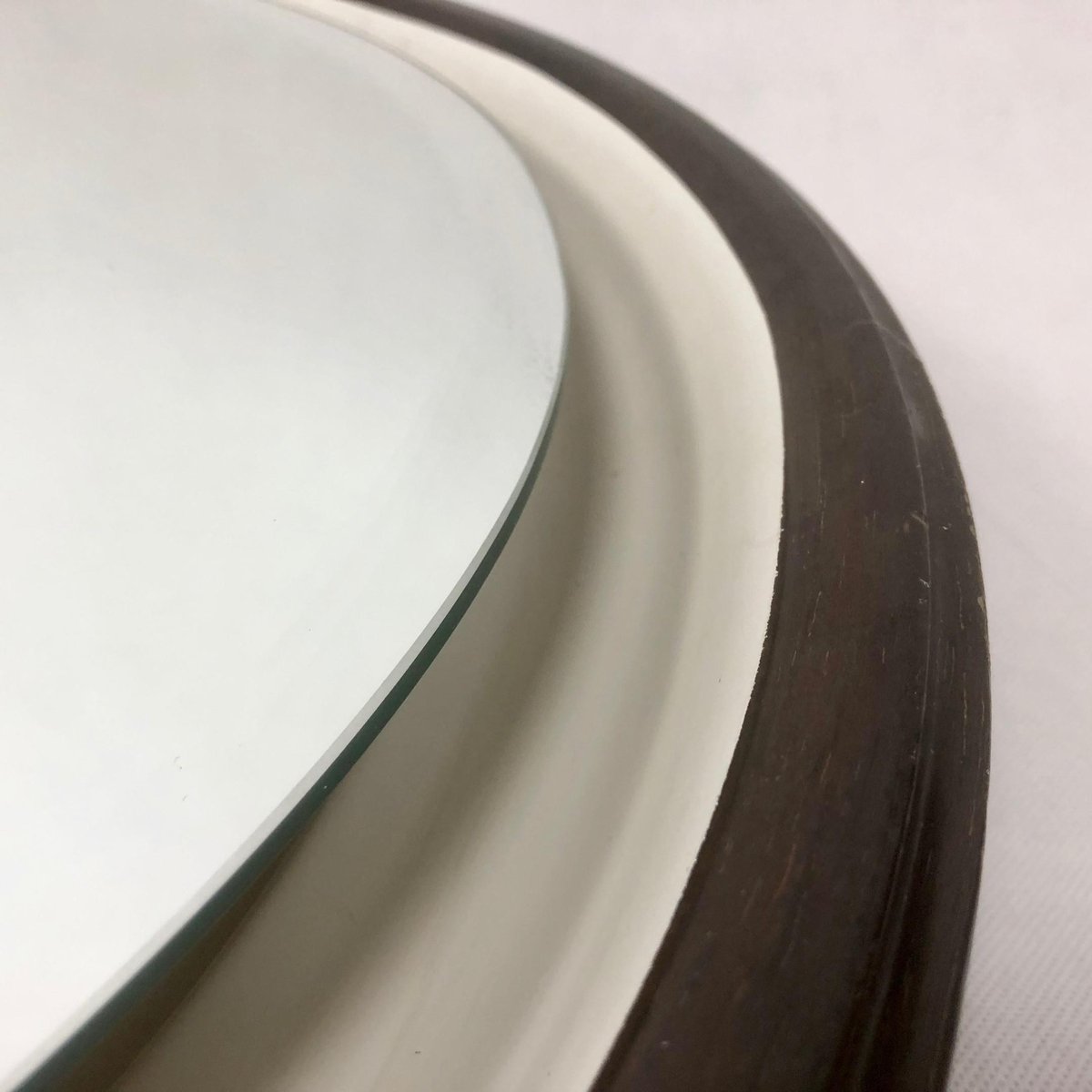 Illuminated Round Wall Mirror in Ceramic from Müller, 1970s for sale at ...