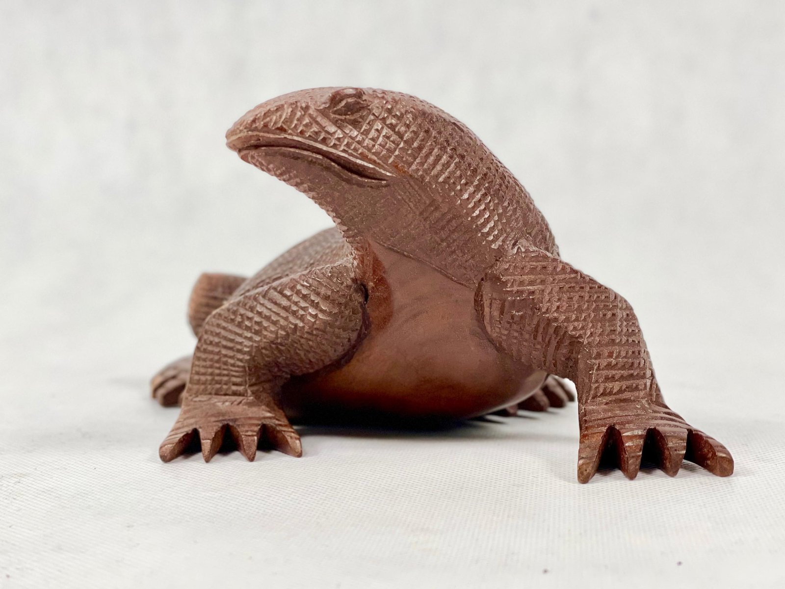 Large Carved Komodo Dragon Walrus Sculpture, 1970s for sale at Pamono