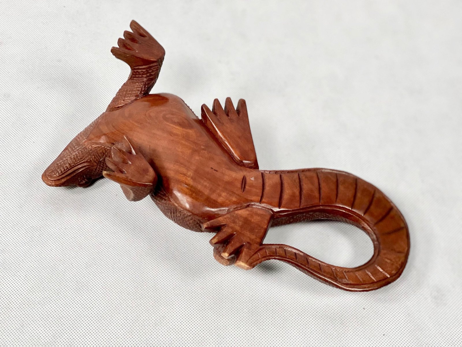 Large Carved Komodo Dragon Walrus Sculpture, 1970s for sale at Pamono
