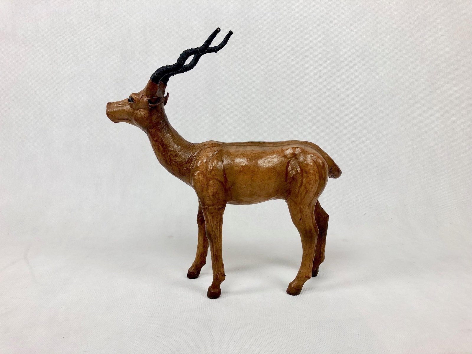 Vintage Leather Antelope Figure, 1960s for sale at Pamono
