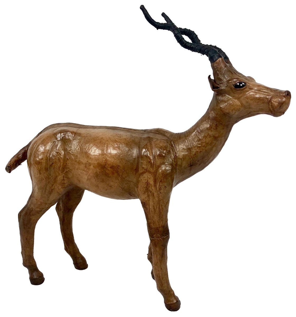 Vintage Leather Antelope Figure, 1960s for sale at Pamono