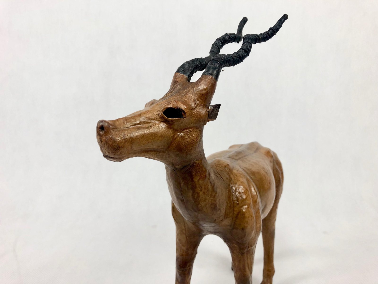 Vintage Leather Antelope Figure, 1960s for sale at Pamono
