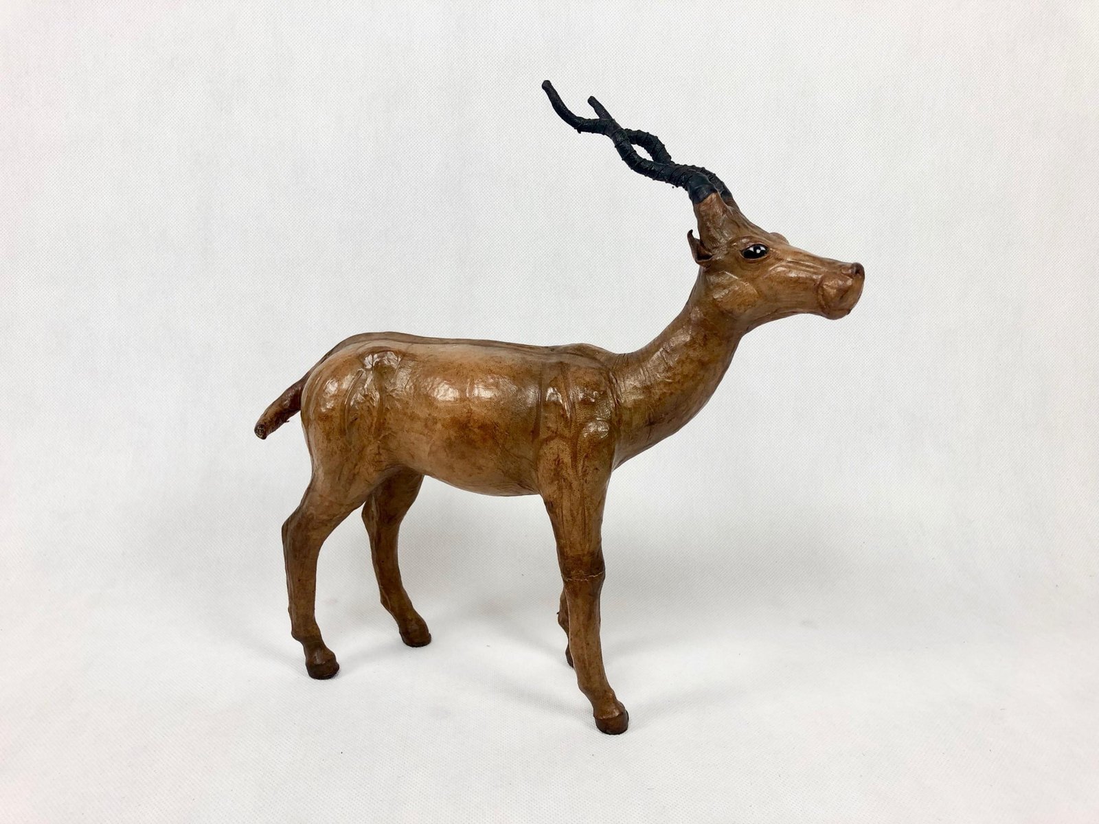 Vintage Leather Antelope Figure, 1960s for sale at Pamono
