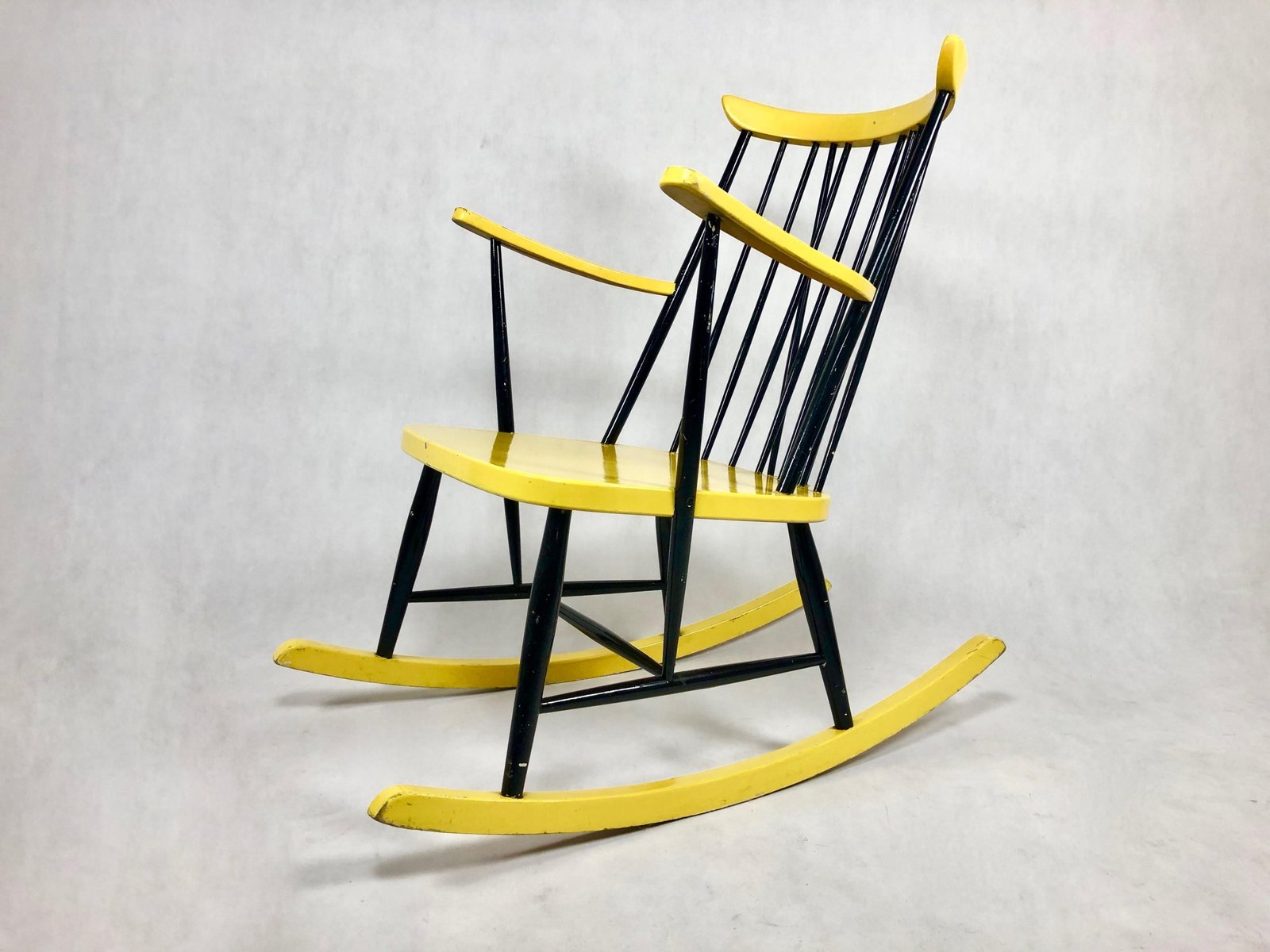 Mid-Century Rocking Chair attributed to Lucian Ercolani for Ercol ...