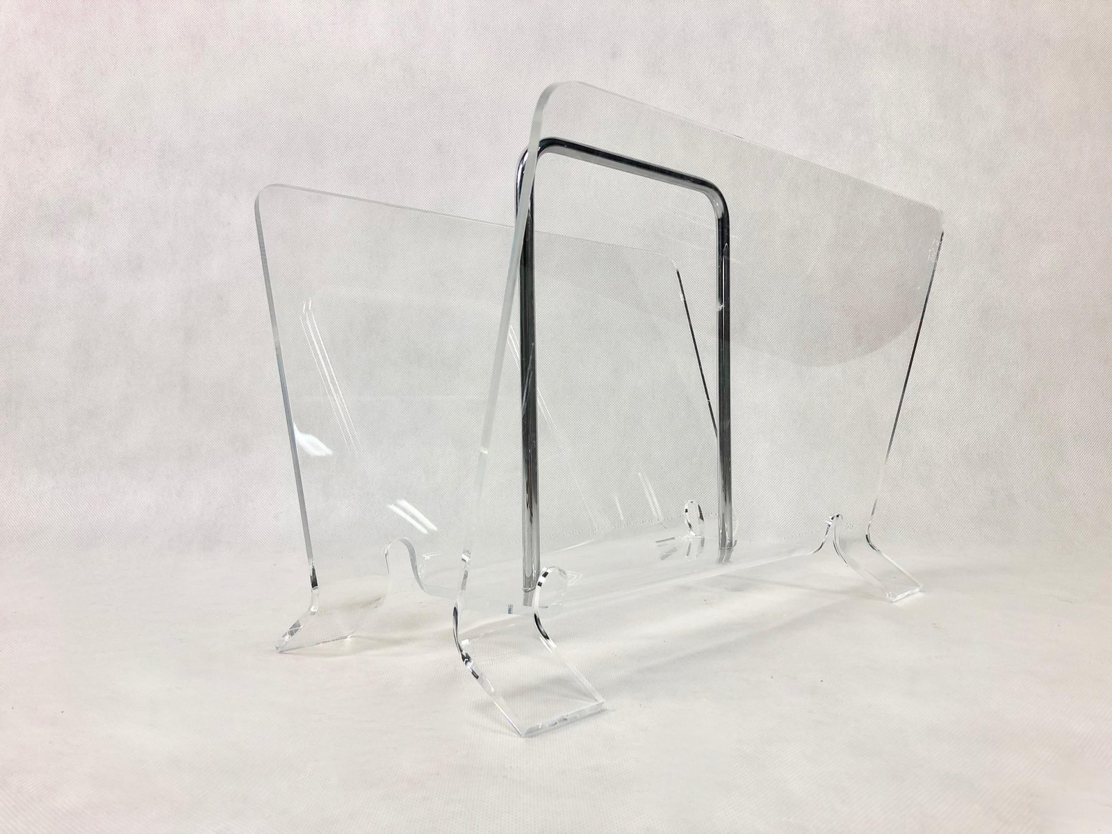Acrylic Glass Magazine Rack, 1980s for sale at Pamono