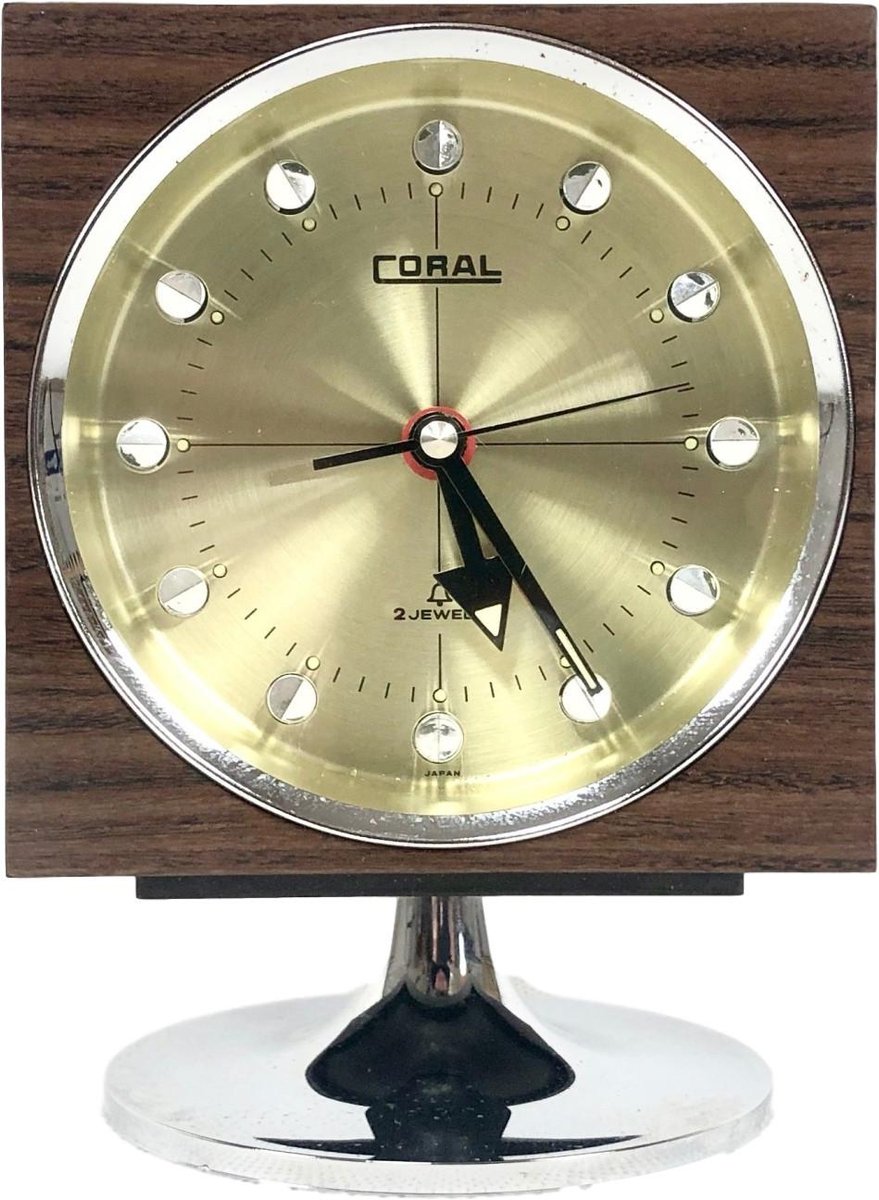 Space Age Tulip Tokyo Tokei Clock from Coral, 1960s for sale at Pamono