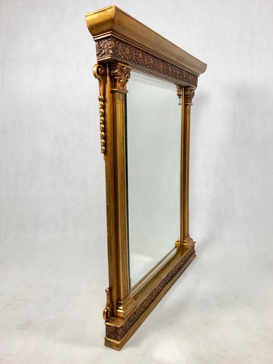Crystal Mirror in Column Frame for sale at Pamono