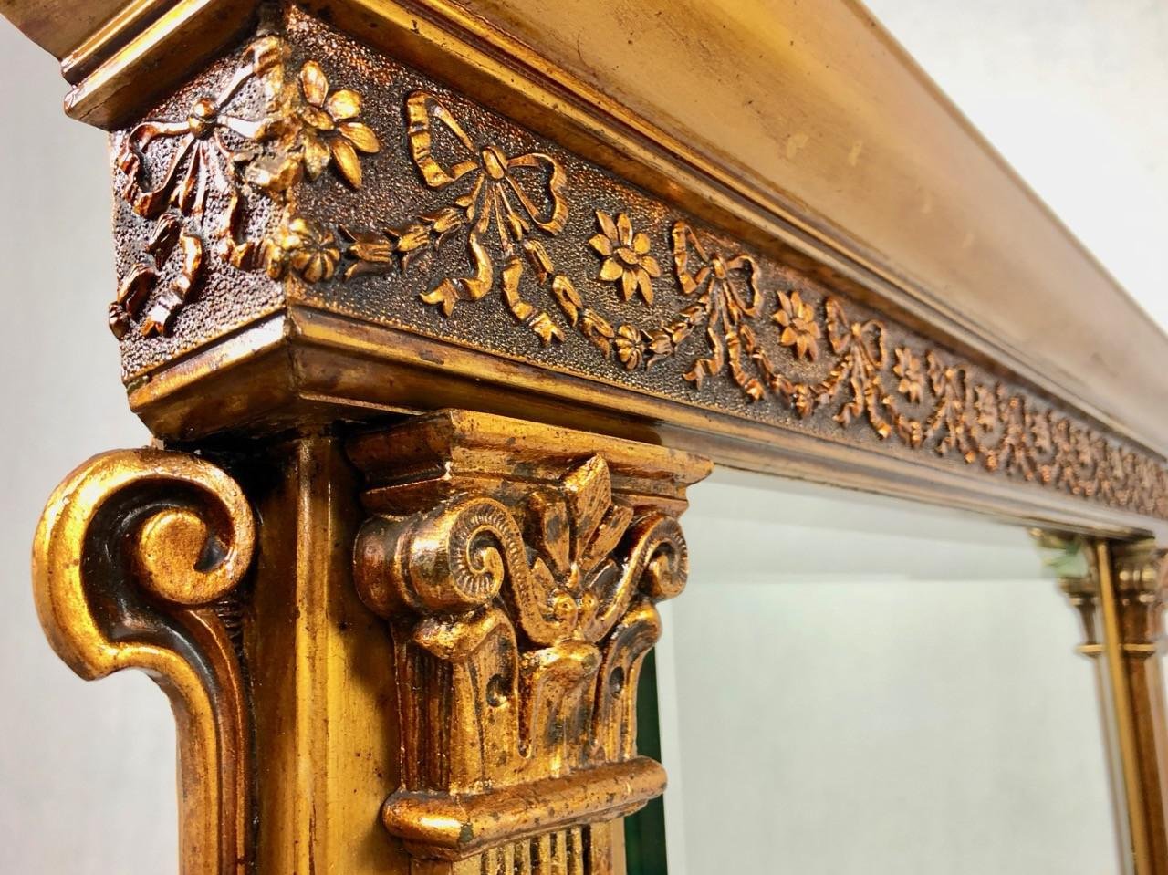 Crystal Mirror in Column Frame for sale at Pamono