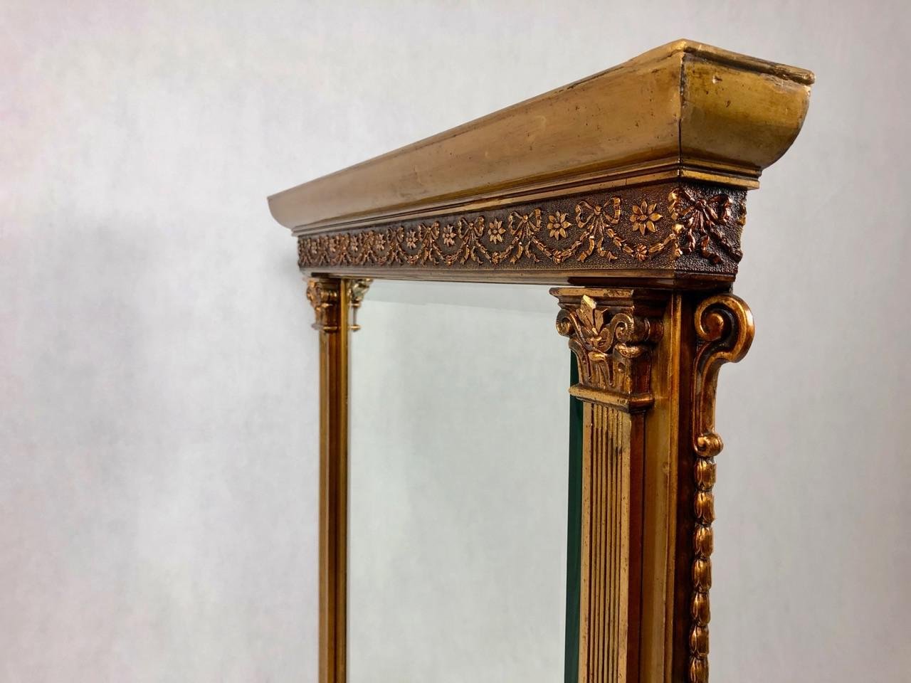 Crystal Mirror in Column Frame for sale at Pamono