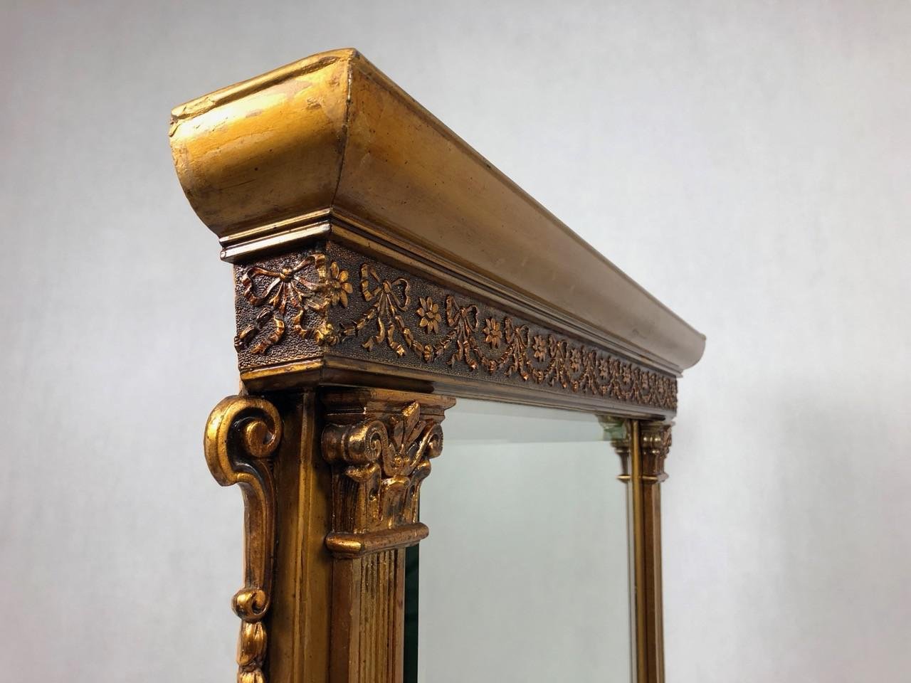 Crystal Mirror in Column Frame for sale at Pamono