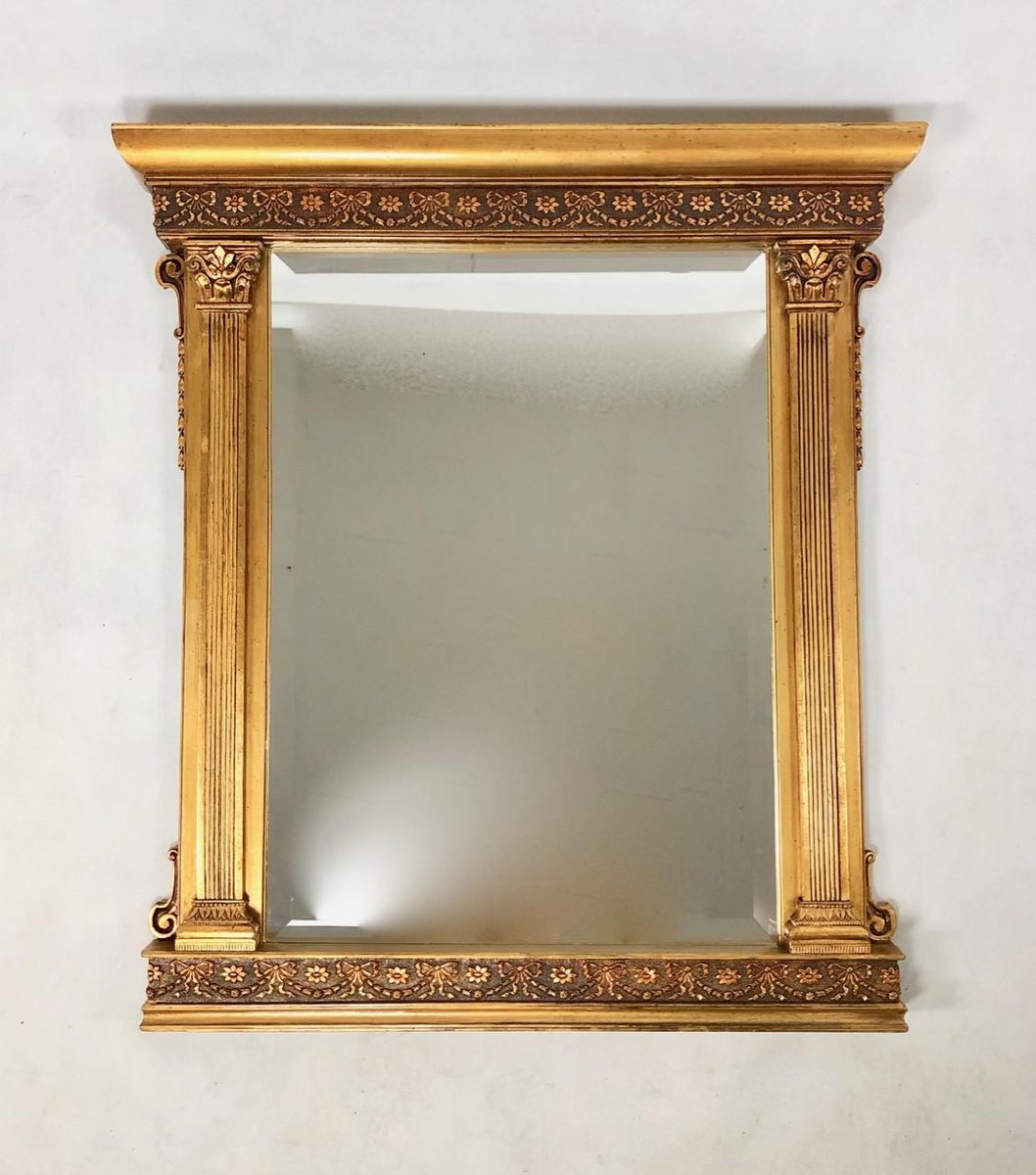 Crystal Mirror in Column Frame for sale at Pamono