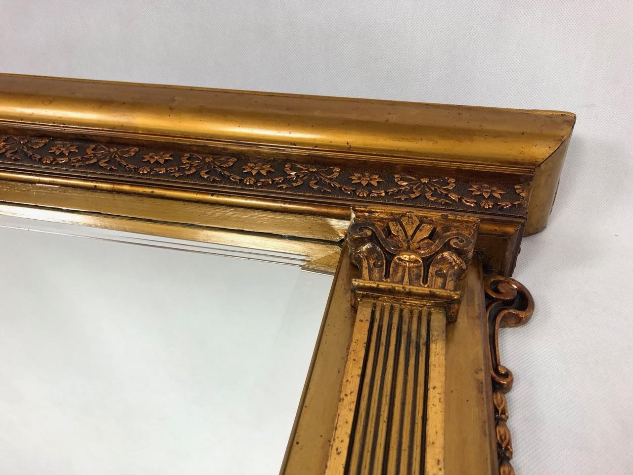 Crystal Mirror in Column Frame for sale at Pamono