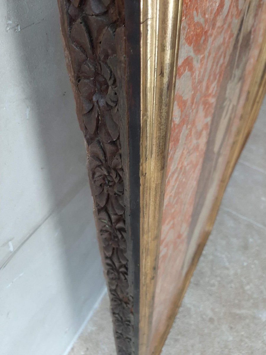 Italian Artist, Triptych with Fresco, 14th to 15th Century, Paint on Walnut, Set of 3 for sale ...
