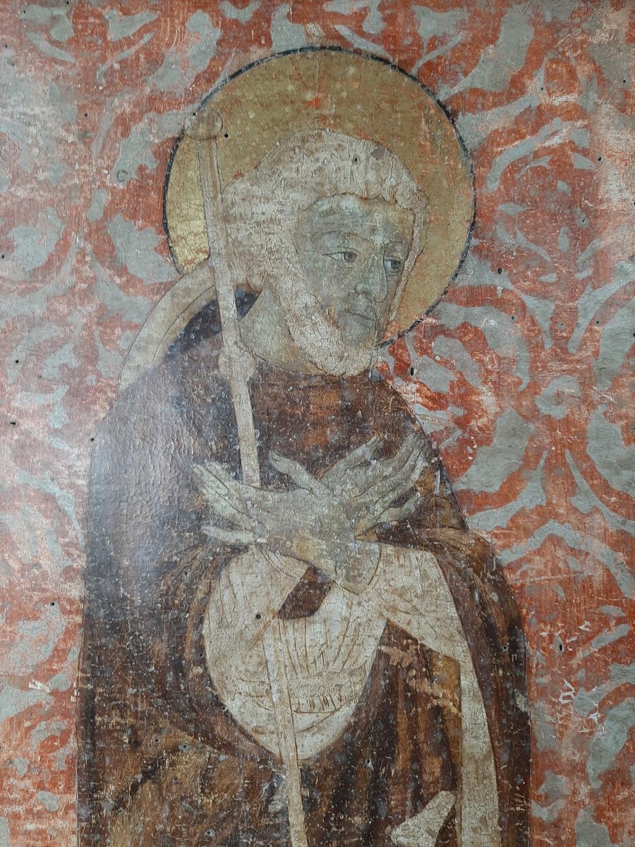 Italian Artist, Triptych with Fresco, 14th to 15th Century, Paint on ...