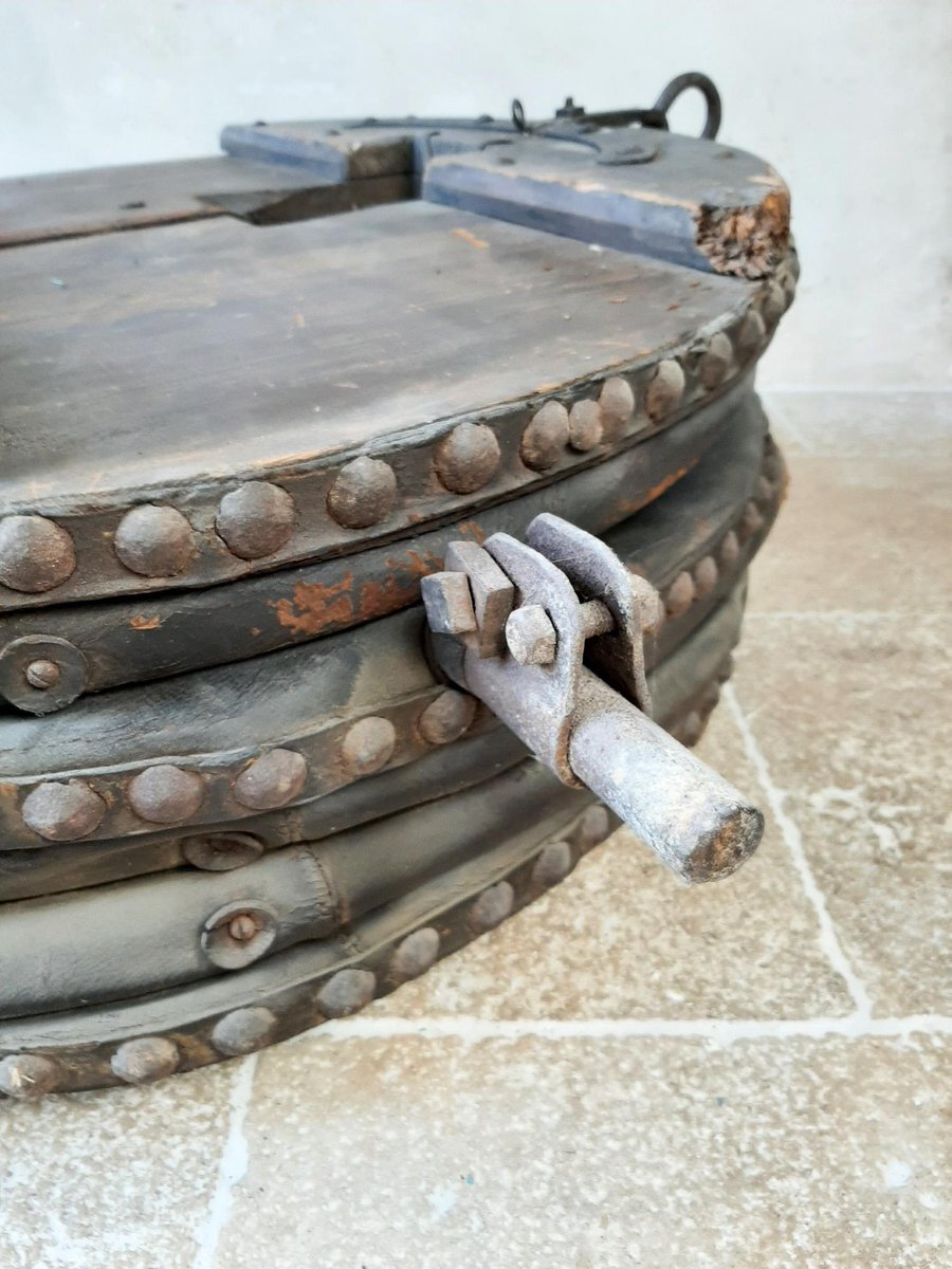 Grand Soufflet de Forgeron en Cuir, Fer Forgé et Pin, 19ème Siècle en ...