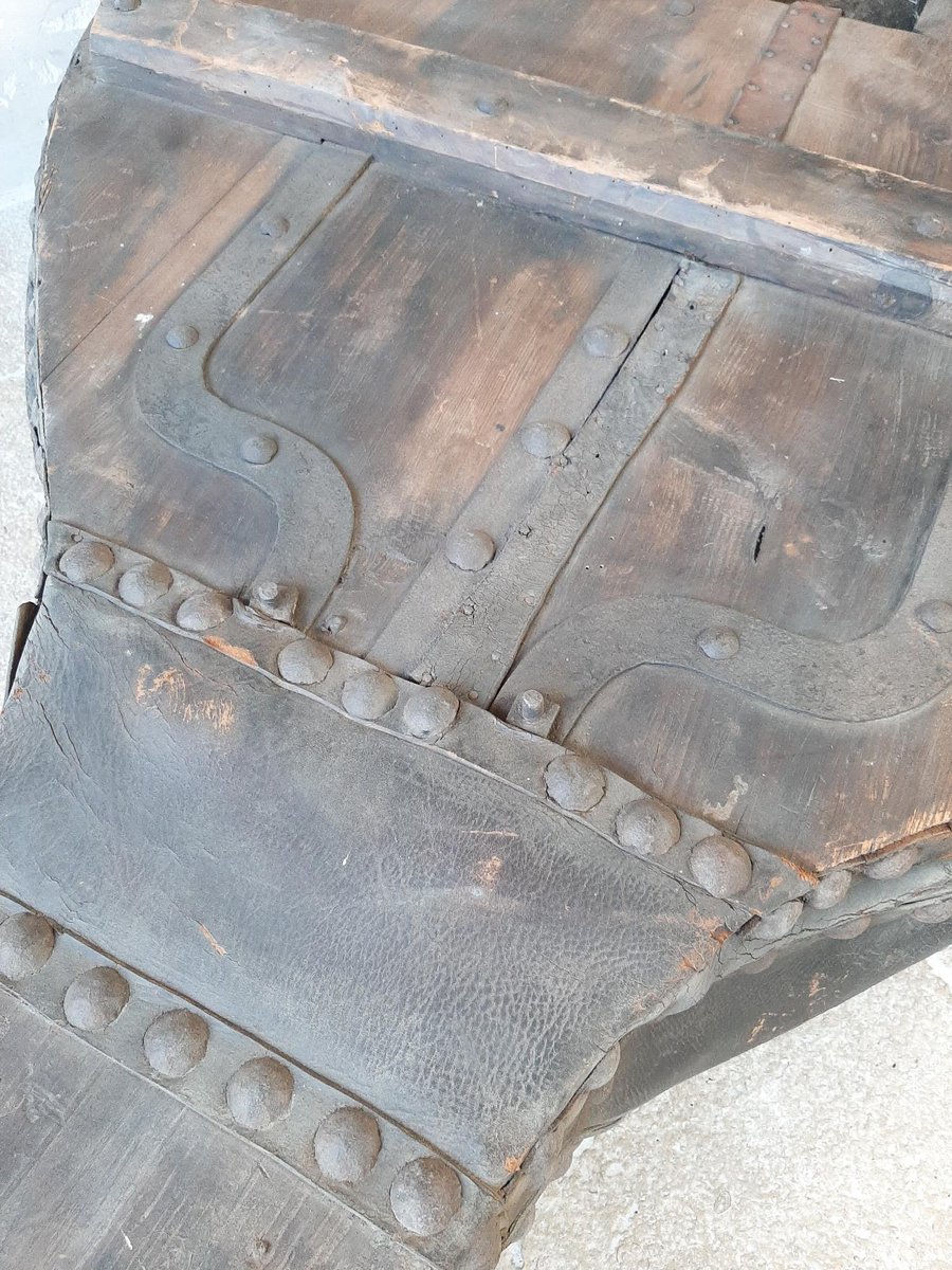 Grand Soufflet de Forgeron en Cuir, Fer Forgé et Pin, 19ème Siècle en ...