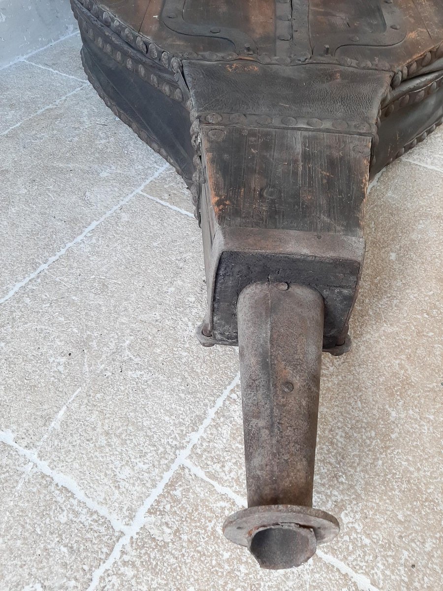 Grand Soufflet de Forgeron en Cuir, Fer Forgé et Pin, 19ème Siècle en ...