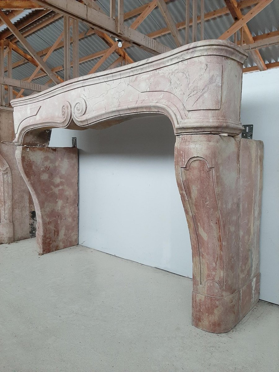 Louis XIV Pink Marble Fireplace, 1680 for sale at Pamono