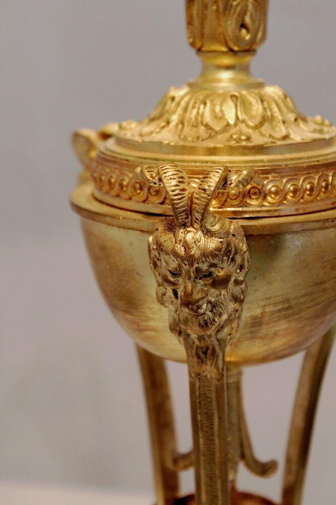 Empire Ormolu Incense Burner Table Lamp for sale at Pamono