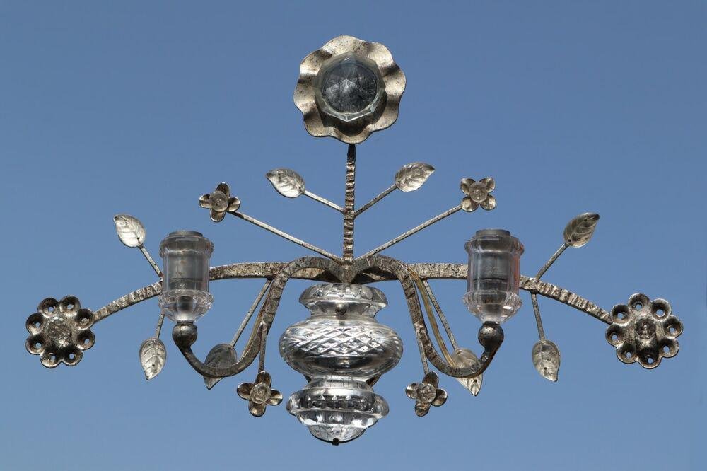 Lead Crystal Wall Lamp from Maison Bagues for sale at Pamono