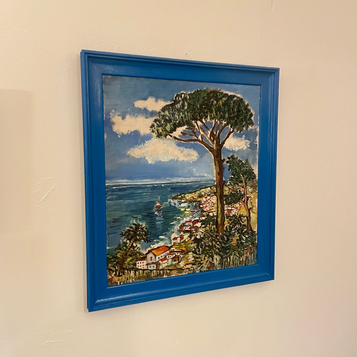 French Artist, The Côte d'Azur, 1960s, Acrylic, Framed for sale at Pamono