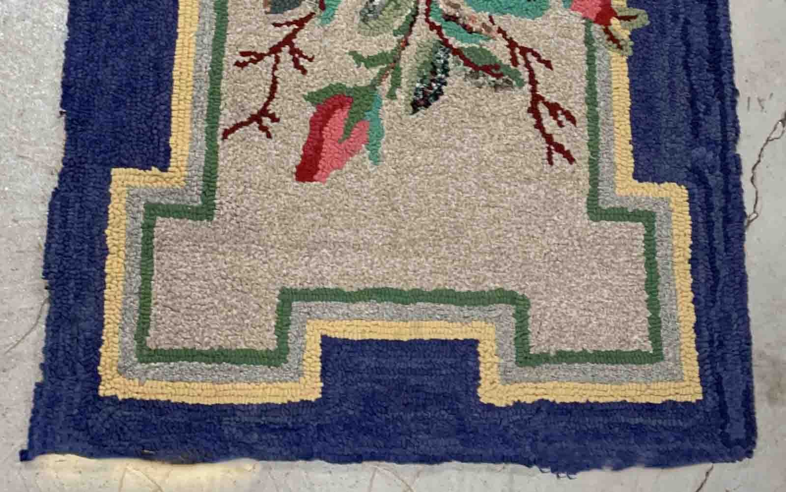 Antique American Hooked Rug, 1920s for sale at Pamono