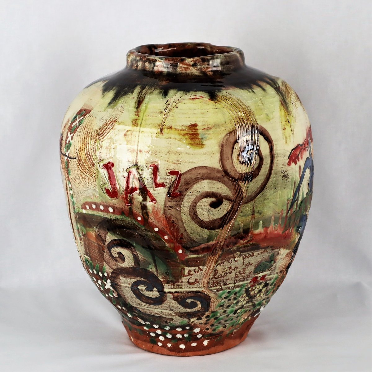 Ceramic Graffiti Jazz Vase by Basile, 1990s for sale at Pamono