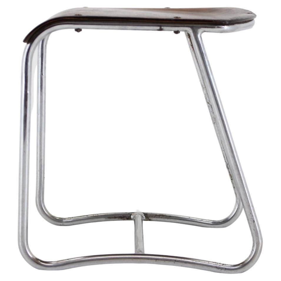 Chrome Bauhaus Stool, Czechoslovakia, 1930s for sale at Pamono