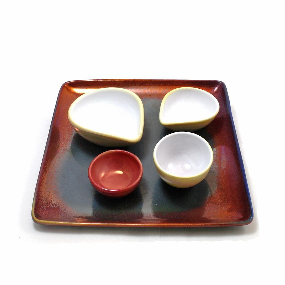 Aperitif Set by Ceramiche Lega, Set of 4 for sale at Pamono