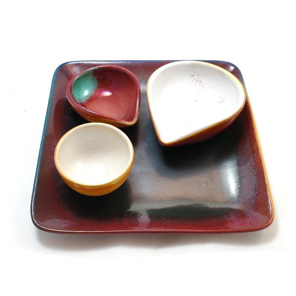 Aperitif Set by Ceramiche Lega, Set of 4 for sale at Pamono