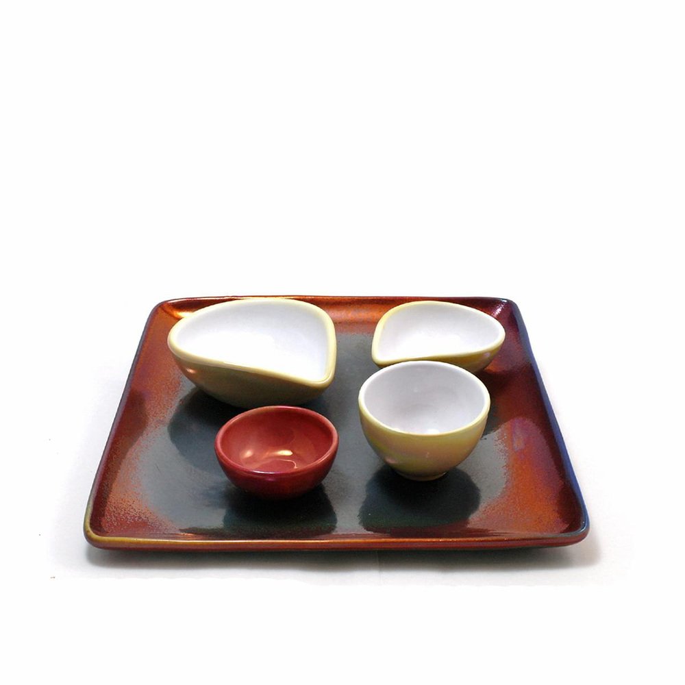 Aperitif Set by Ceramiche Lega, Set of 4 for sale at Pamono