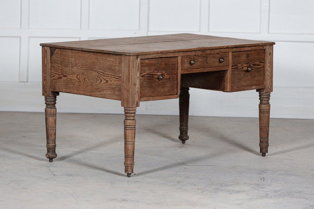 English Pine Writing Desk, 1890s for sale at Pamono