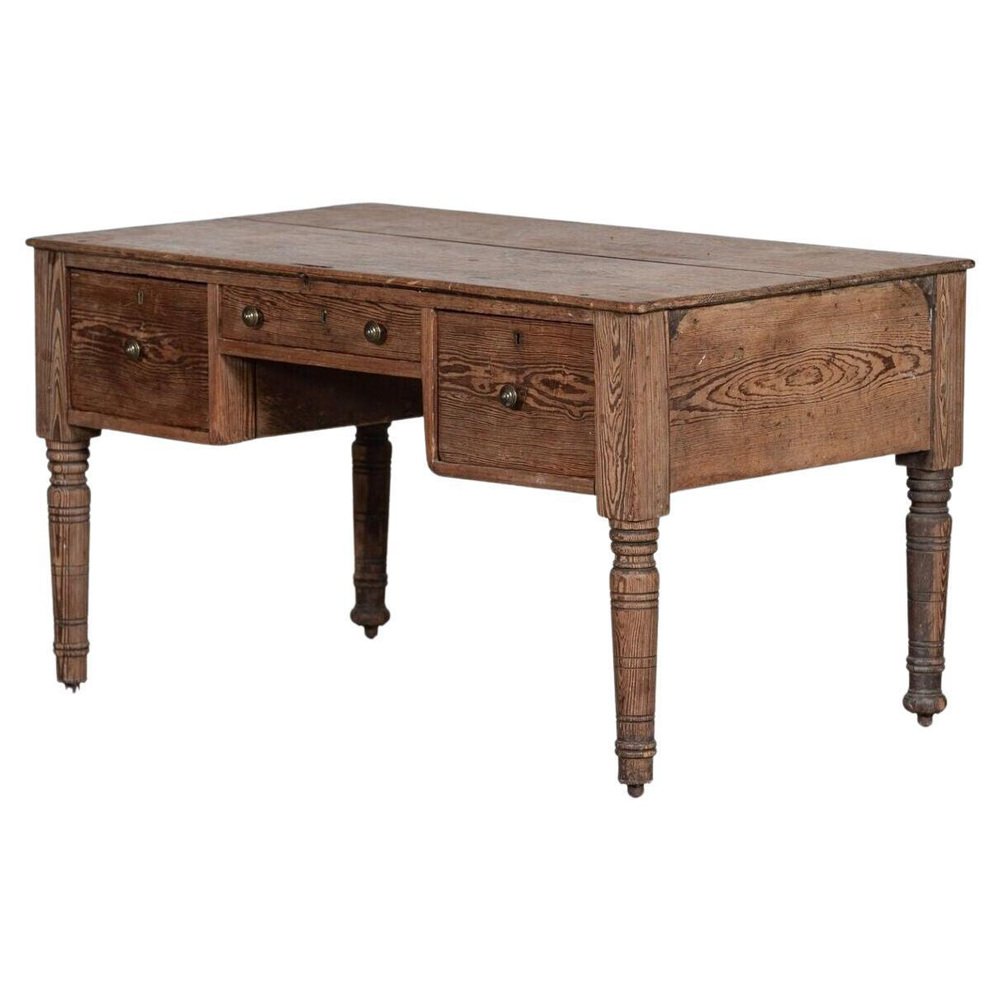 English Pine Writing Desk, 1890s for sale at Pamono