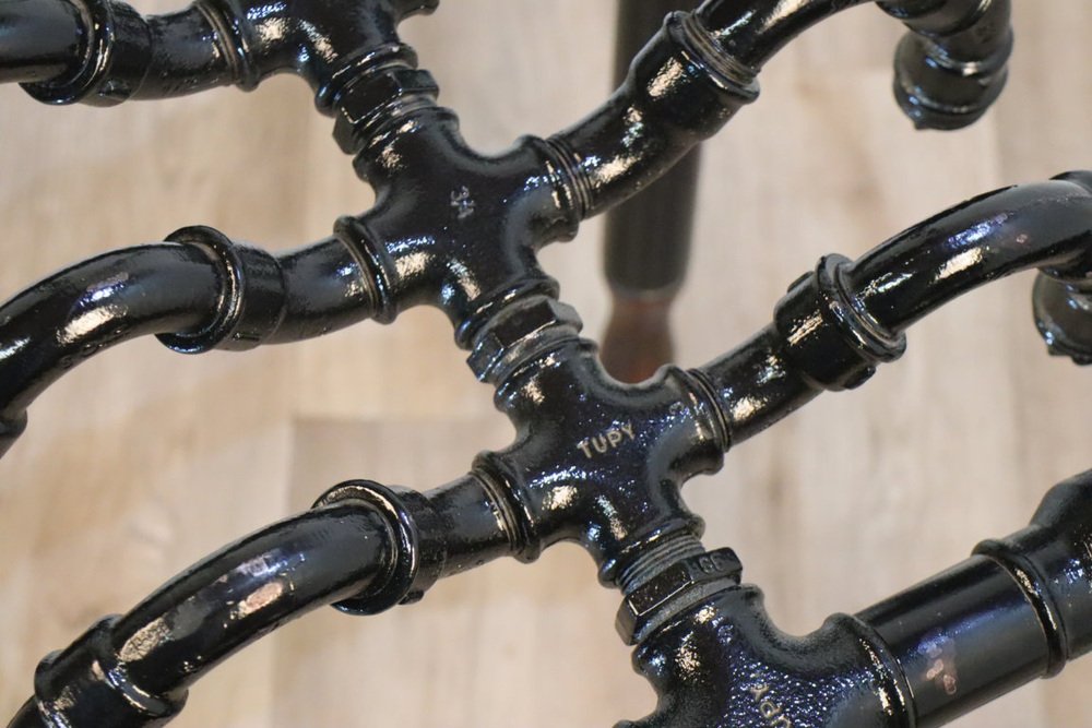 Black Lacquered Steel Squellette Chair, 1990s for sale at Pamono