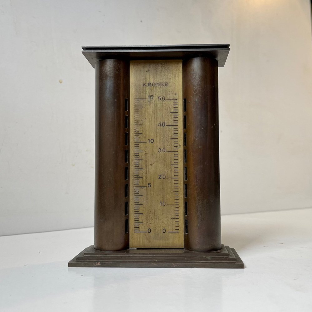 Art Deco Danish Money Bank & Thermometer by Architect Carl Einar Glahn ...