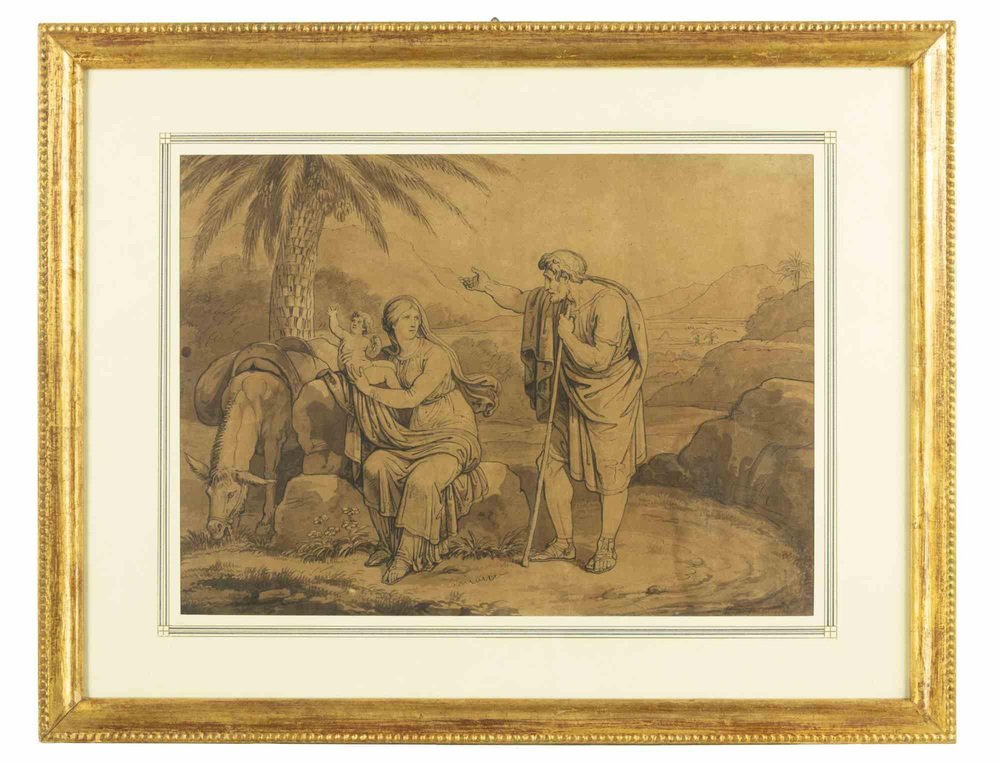 Bartolomeo Pinelli, Sacred Scene, Drawing and Watercolor, 1812 for sale ...