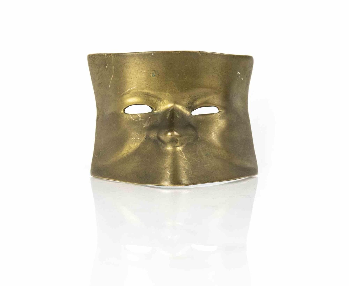 Vintage Brass Mask, Italy, 20th Century for sale at Pamono