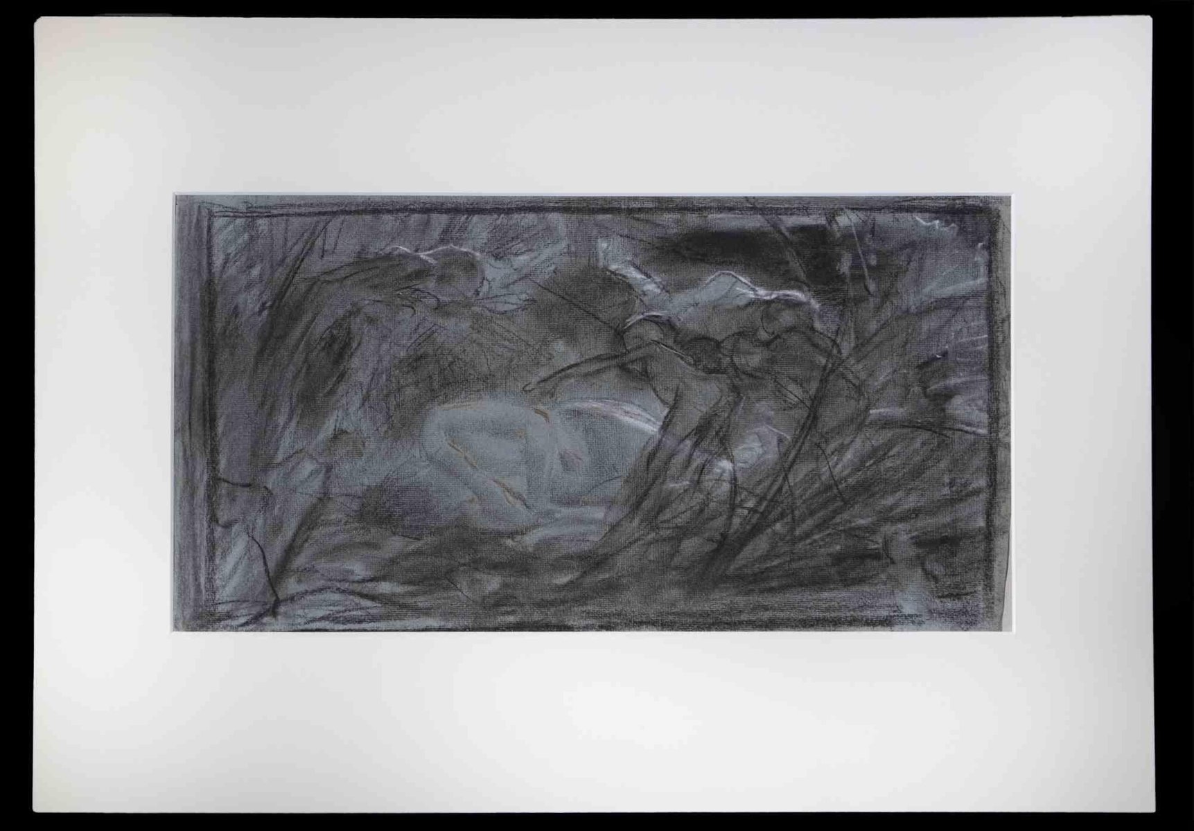 Unknown, The Haunting Dream, Original Pencil & Oil Pastel Drawing ...