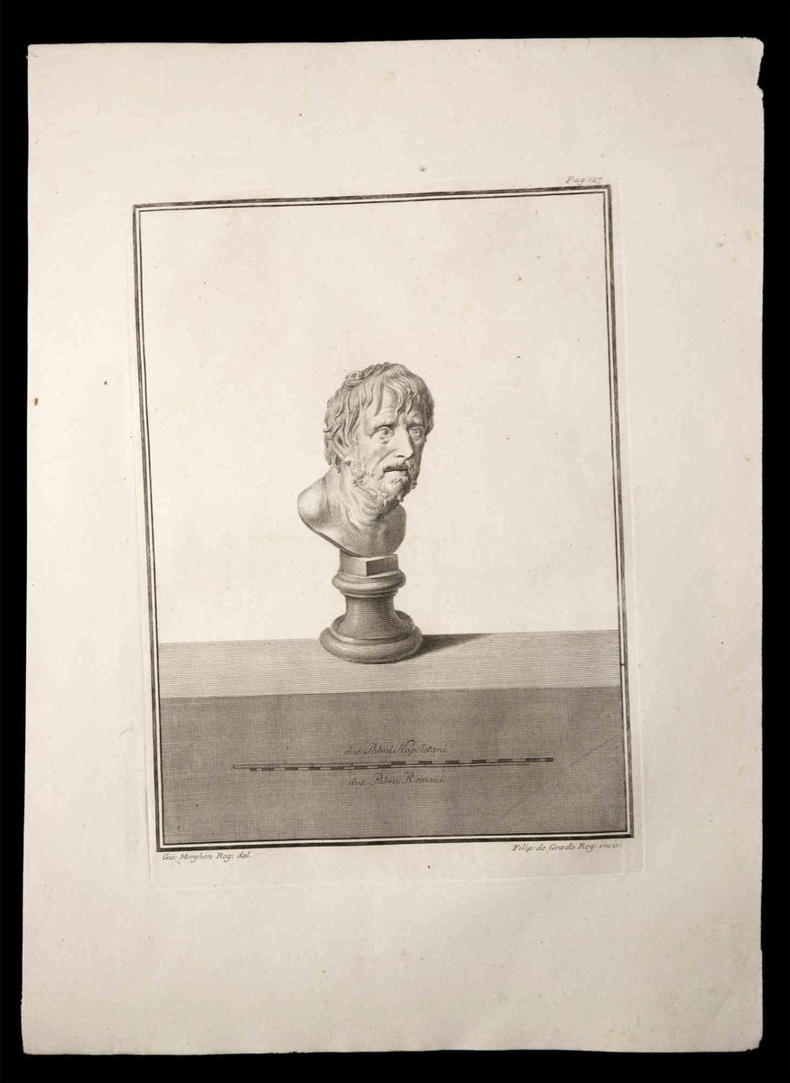 Giovanni Morghen, Ancient Roman Bust, Original Etching, 18th Century ...