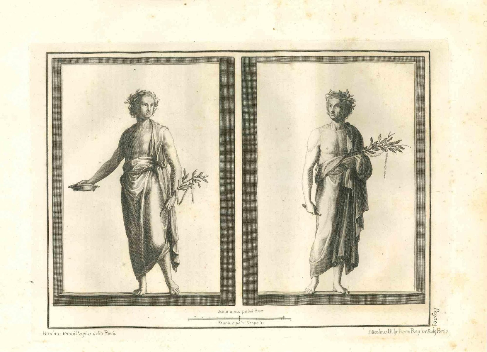 Nicola Billy, Ancient Roman Statues, Original Etching, 18th Century for ...