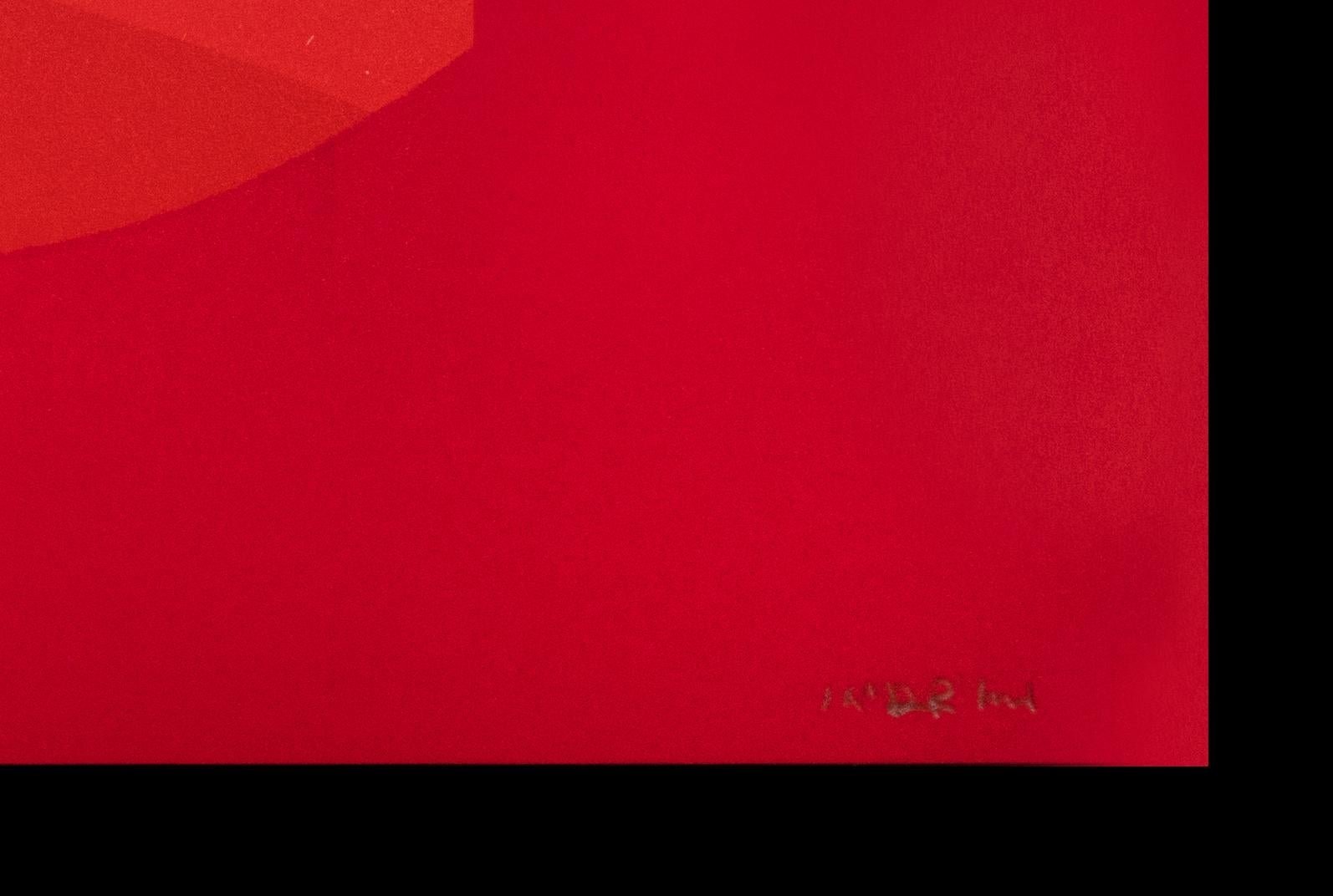 Lorenzo Indrimi, Red One, Original Lithograph, 1970s for sale at Pamono