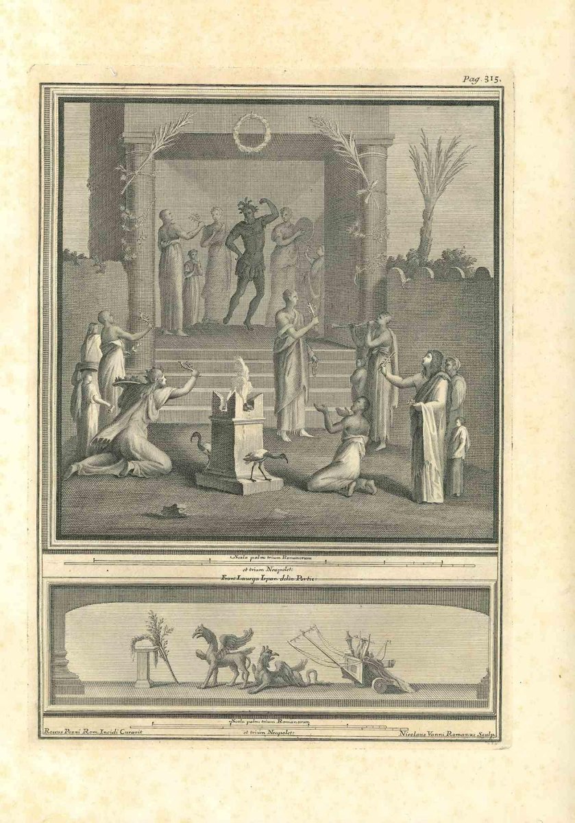 Roccus Pozzi, Ancient Roman Fresco, Original Etching, 18th Century for ...