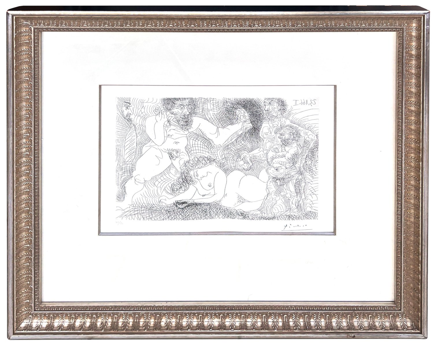 Pablo Picasso, Three Men Arguing with Woman in Front of a Emir, Etching ...